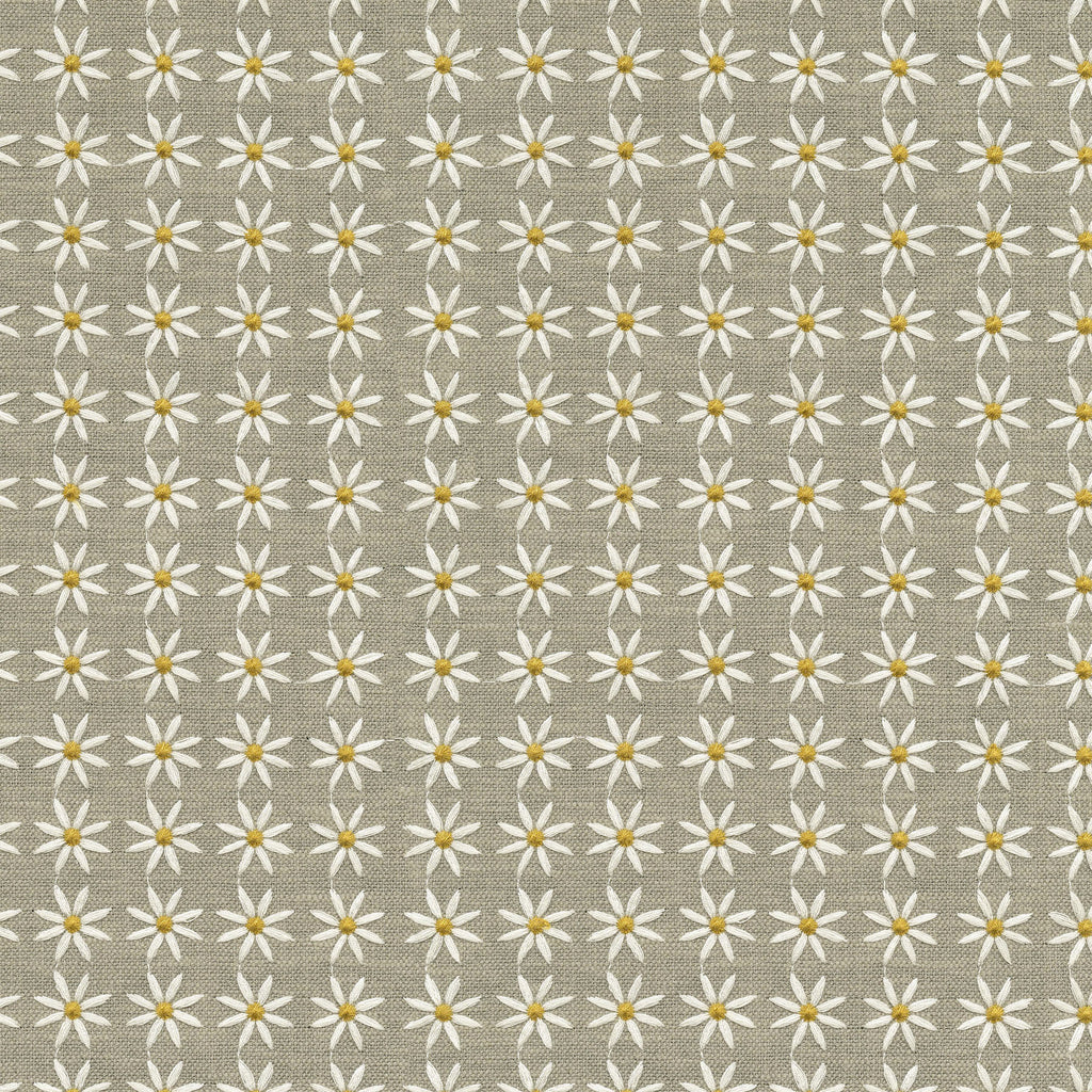 P/K Lifestyles Daisy Embroidery - Stone 470543 Upholstery Fabric – CoCo B. Kitchen & Home