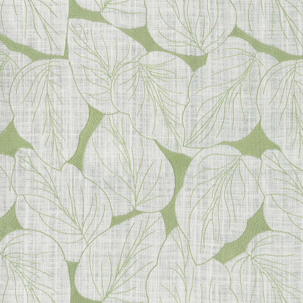 P/K Lifestyles Philodendron Embroidery - Celery 412581 Upholstery Fabr ...