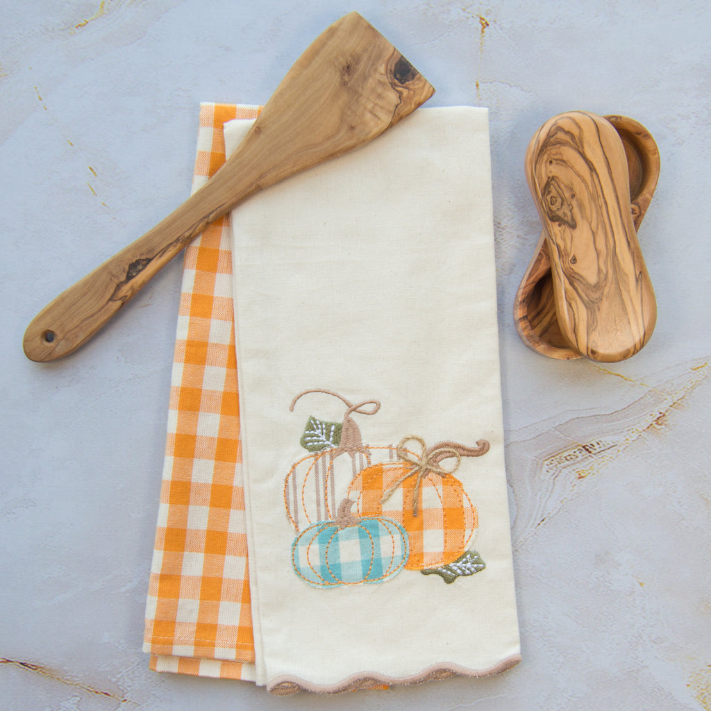Tea Towel Set of 2 - Embroidered Pumpkins – CoCo B. Kitchen & Home