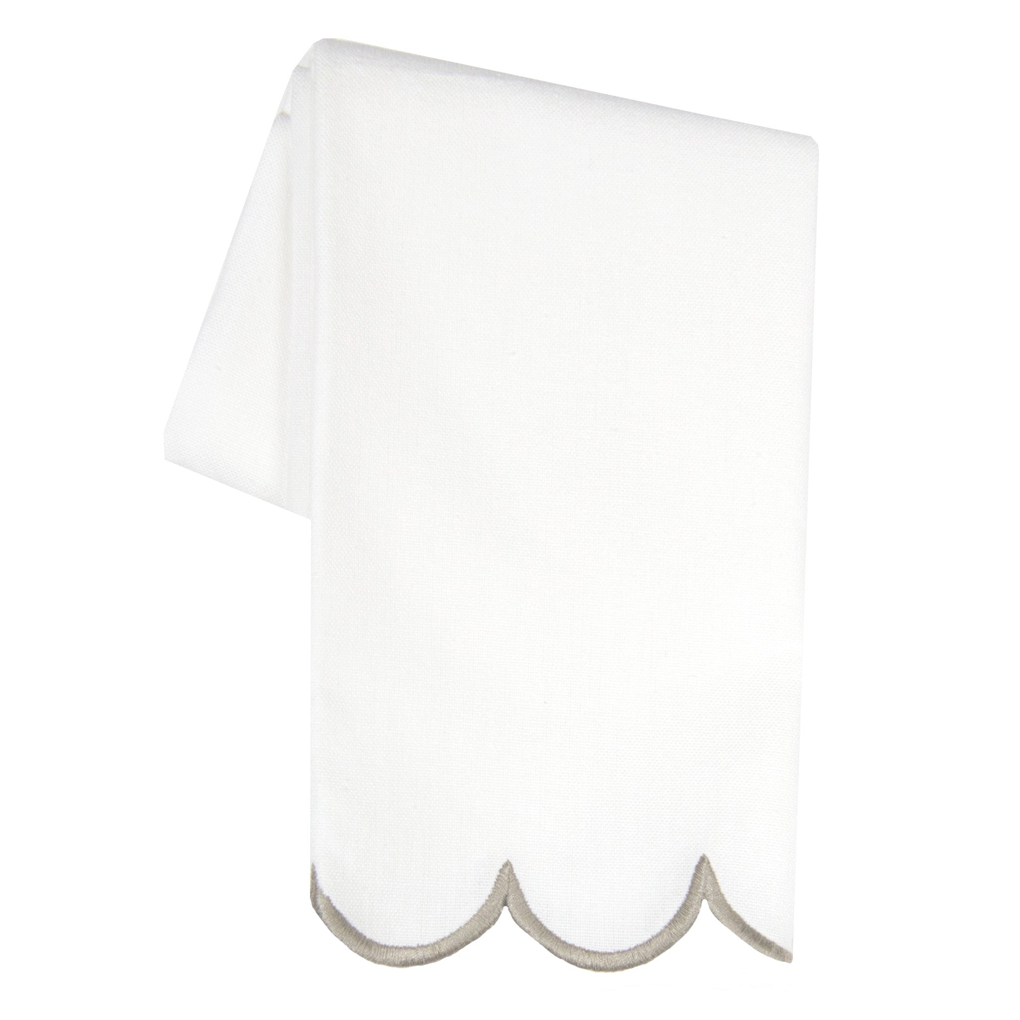 Tea Towel - Dunroven House Solid White with Scallop Edge – CoCo B ...