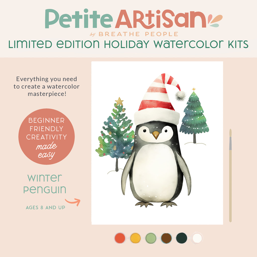 Breathe People Kid's Watercolor Kit - Penguin – CoCo B. Kitchen & Home