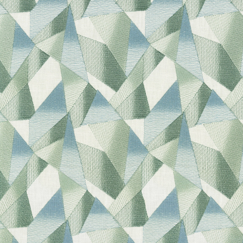 CLOSEOUT P/K Lifestyles Prism Embroidery - Aquamarine 411443 Upholster ...